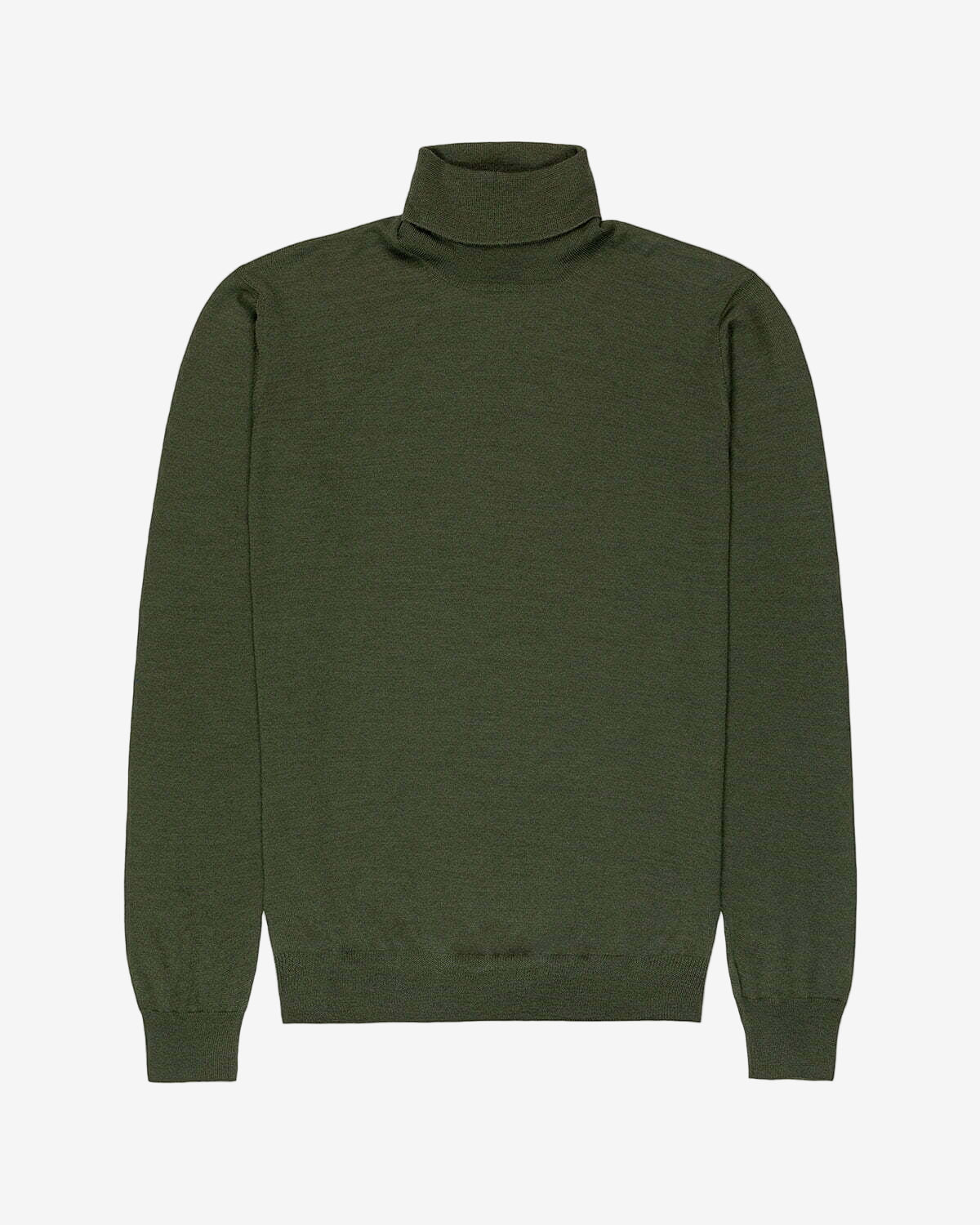 Green Wool & Silk Turtle Neck